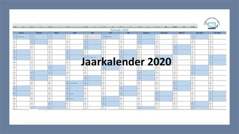 Excel Jaarkalender 2020 Kalender Sterren