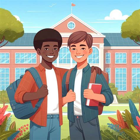 小学生2人のイラスト