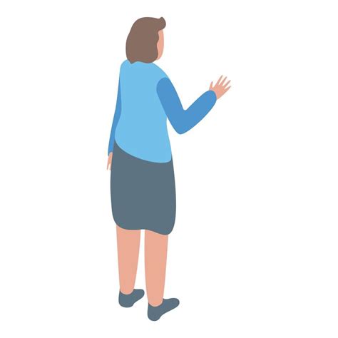 Woman Report Icon Isometric Style 15650262 Vector Art At Vecteezy