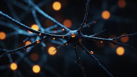 A Close Up Of A Neuron In The Dark Premium Ai Generated Image