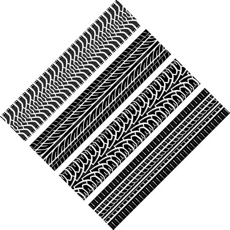 Следы шин вектор набор | Премиум векторы