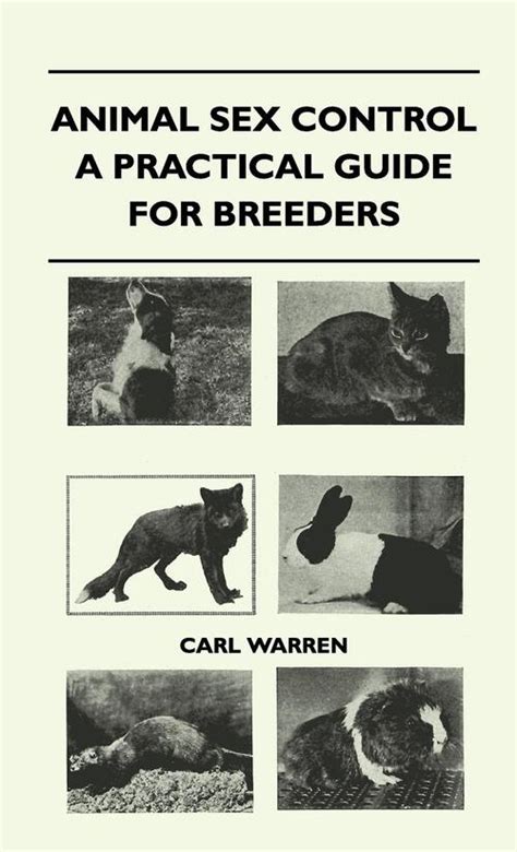 Animal Sex Control A Practical Guide For Breeders Boek
