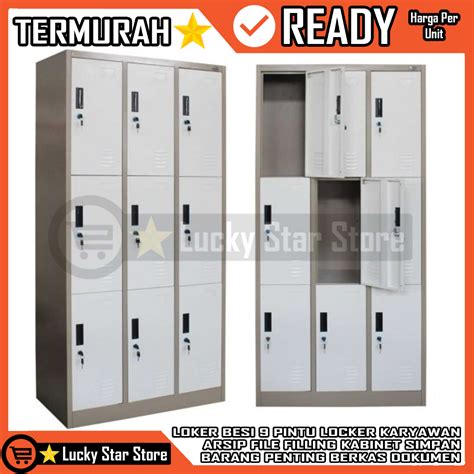 Jual Instan LOKER BESI LOCKER KABINET 9 PINTU FILLING CABINET FILING HS L9 HSL9 FILE ARSIP