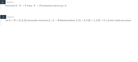 solved 6 20 points prove that if f x y and g y → z are