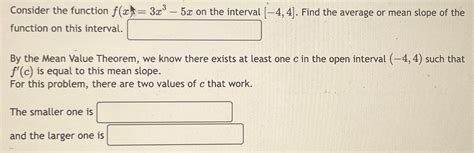 Solved Consider The Function F X 3x3 5x ﻿on The Interval