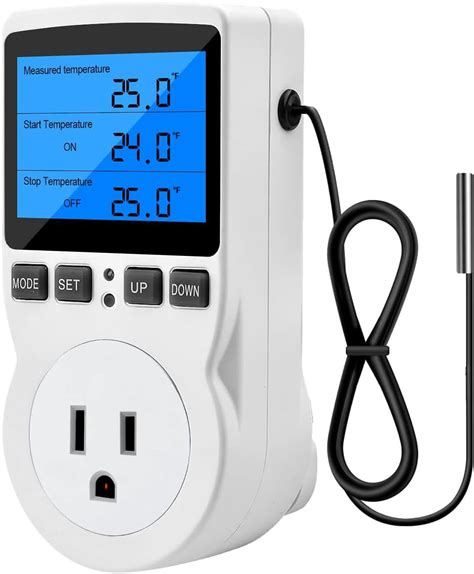 Snapklik Com Diymore Plug In Thermostat Temperature Controller Electric Digital Thermostat