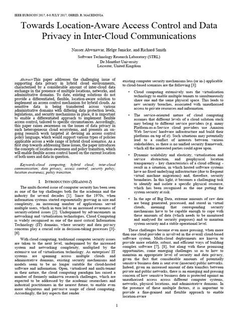 towards location aware access control and data privacy in inter cloud