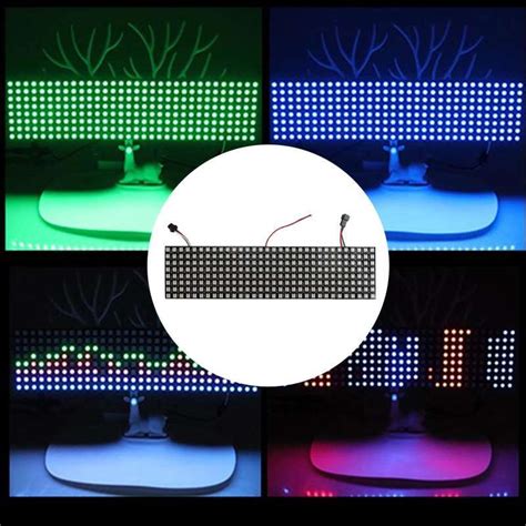 Promo LED Pixels Matrix Panel WS2812B RGB Digital Image Video Text Display 8x32cm Diskon 33 Di