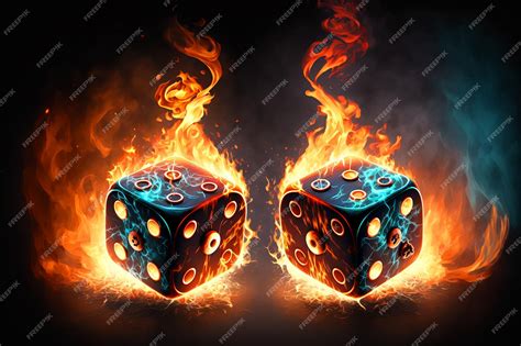 Flaming Dice Wallpaper