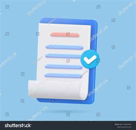 3d 클립보드 용지의 검사 목록 체크 스톡 일러스트 2145924955 Shutterstock