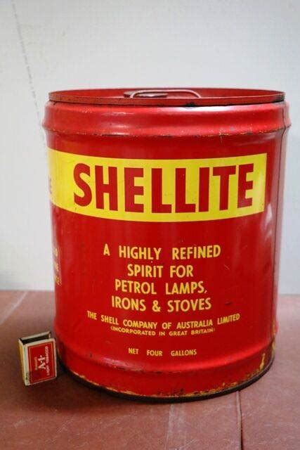 Vintage Shellite Refined Spirit 4 Gal Drum Xxxx Antique Complex
