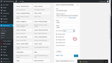 Cherryframework 3 How To Manage Facebook Widget Template Monster Help