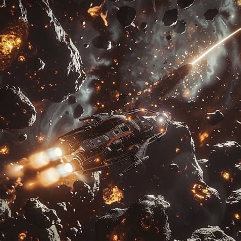 Free Spacecraft Navigating Debris Image Download At Stockcake