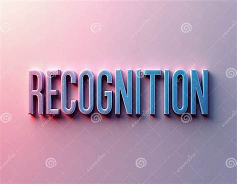 3d Text Recognition With A Multicolored Gradient Background Stock