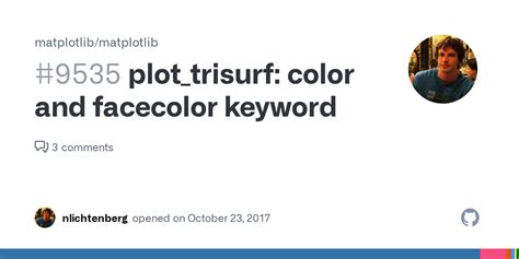 Plot Trisurf Color And Facecolor Keyword Issue 9535 Matplotlib