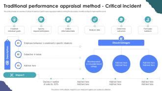 Traditional Performance Appraisal Method Critical Mastering Employee