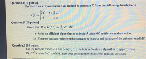 Solved Question4 10 Points Use The Inverse Transformation
