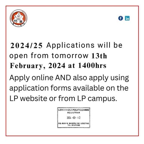 Lerotholi Polytechnic On Linkedin Applynow