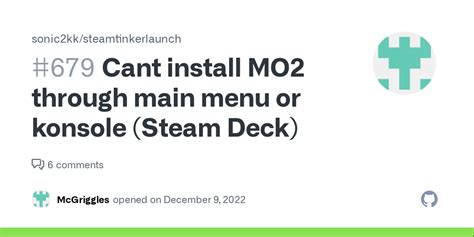 Cant Install MO Through Main Menu Or Konsole Steam Deck Issue Sonic Kk