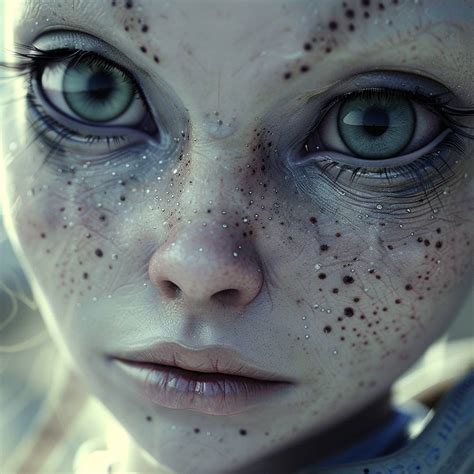A Romantic Portrait Of A Young Alien Girl