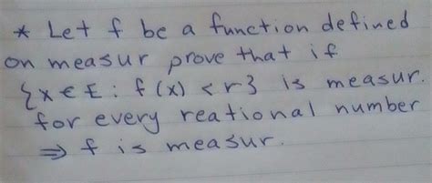 Solved Let F Be A Function Defined On Measur Prove That If Chegg Com