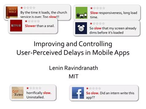 Ppt Improving And Controlling User Perceived Delays In Mobile Apps