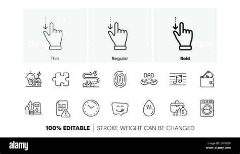 Touchscreen Gesture Hot Water And Time Line Icons For Web App