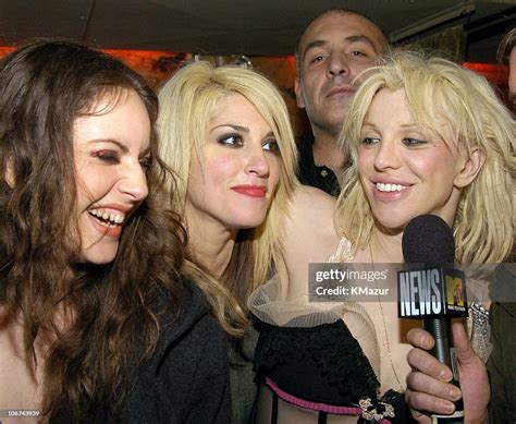 Courtney Love And Members Of Her Band During Courtney Love Performs