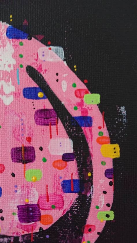 Abstract Clitoris Acrylic Art Painting Vagina Sex Positive Female Form