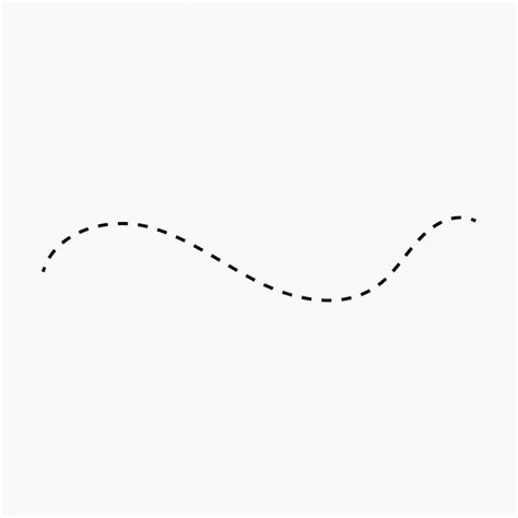 Premium Vector Curved Dashed Line