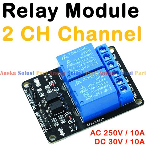 Jual Relay Module 2 CH Channel 250VAC 30VDC 10A 5V With Optocoupler Modul Shopee Indonesia