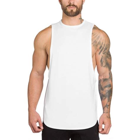 Flygo Mens Fitted Muscle Stringer Vest Workout Tank Tops Gym