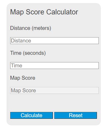 Map Score Calculator Calculator Academy
