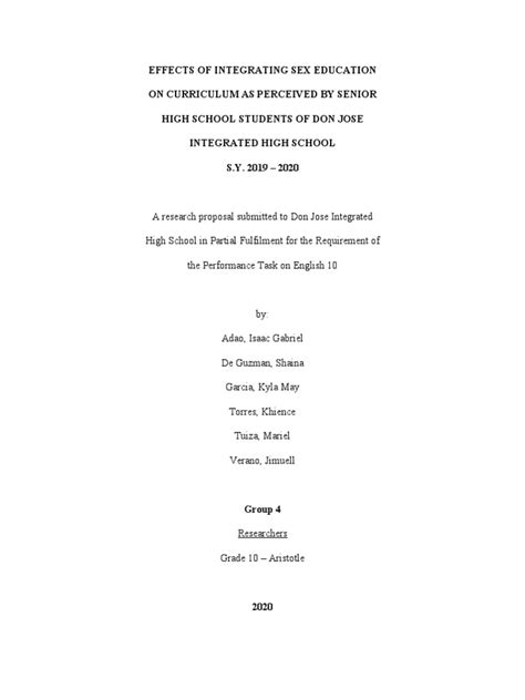Final Thesis Pdf Sex Education Reproductive Health Final Thesis Pdf Sex Education Reproductive Health