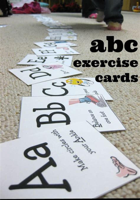 Abc Exercise Cards Hooray Teach Mama