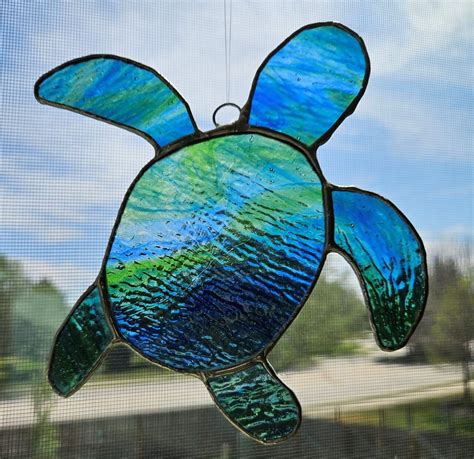 Stained Glass Sea Turtle Etsy