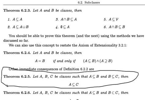 Solved Please Prove This 62 Subclasses Theorem 623 Let A And B Be