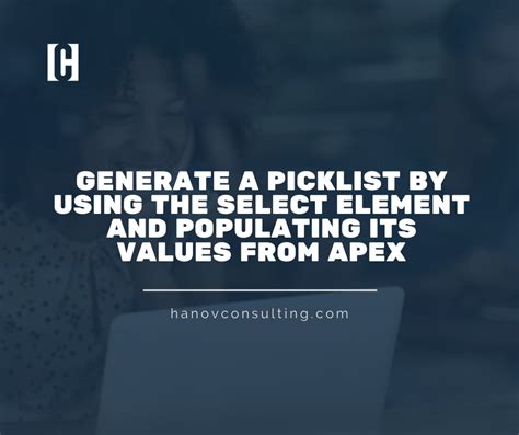 Generate A Picklist By Using The Select Element And Populating Its