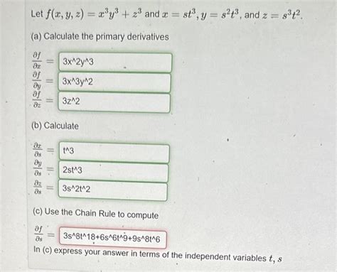 solved let f x y z x3y3 z3 and x st3 y s2t3 and z s3t2