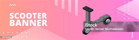 인쇄 및 디자인을 위한 킥 스쿠터가 있는 배너 벡터 일러스트 레이 션입니다 0명에 대한 스톡 벡터 아트 및 기타 이미지 0명