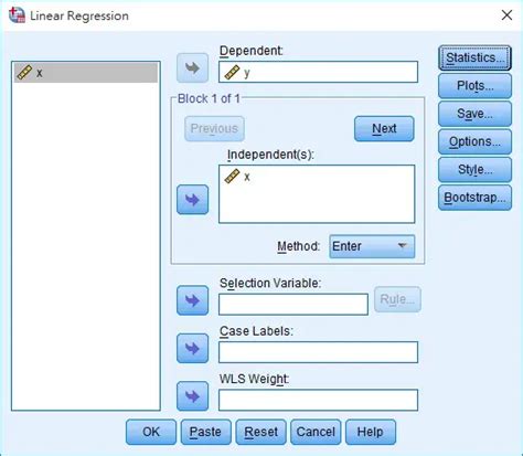 spss linear regression 02 access excel tips