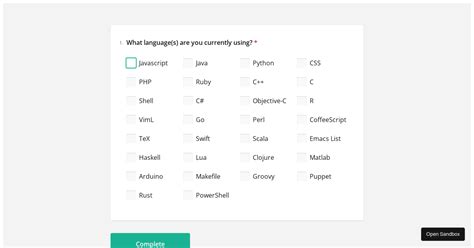 Surveyjs Angular Codesandbox