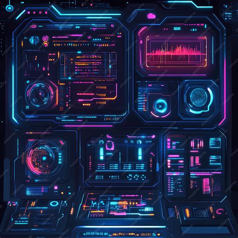 Neon Accents Digital Data Streams Technology Futuristic Computer