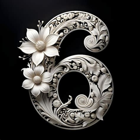 Premium AI Image Creative And Vibrant Numerical Number Six Design Illustration