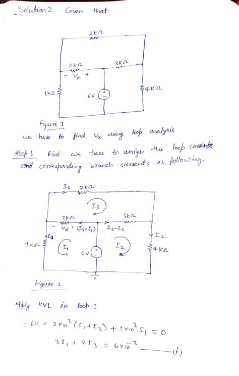 Solved 2 Find Vx Using Loop Analysis 10 Points 2 Kq 2 Kq 3 Kq W