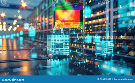Cybersecurity Lock On Circuit Board Stock Illustration Illustration Of Information Electronic