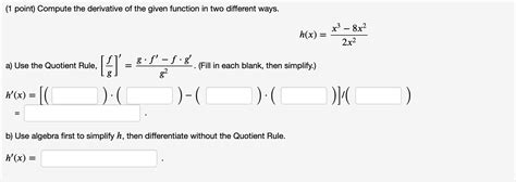 Solved 1 Point Let F And G Be The Functions Defined By Chegg Com