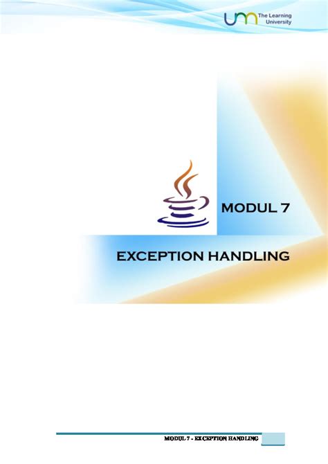 Modul 7 Exception Handling Pdfcoffeecom
