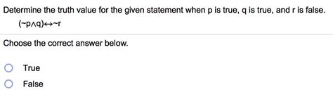 Solved Construct A Truth Table For The Statement P Chegg Com