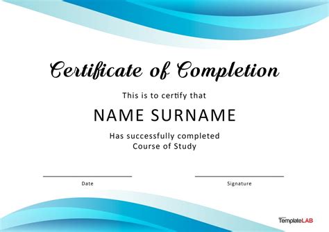 Editable Certificate Of Completion Template Free Download Word Free